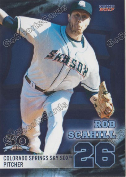 2017 Colorado Springs Sky Sox Rob Scahill RC Rookie Milwaukee Brewers ...