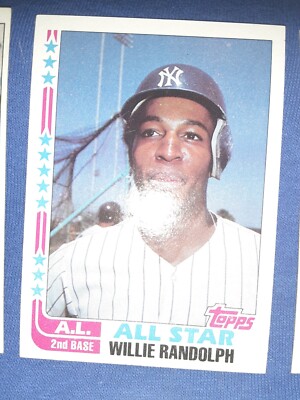 1982 Topps Willie Randolph All Star Baseball Card #548 New York Yankees ...
