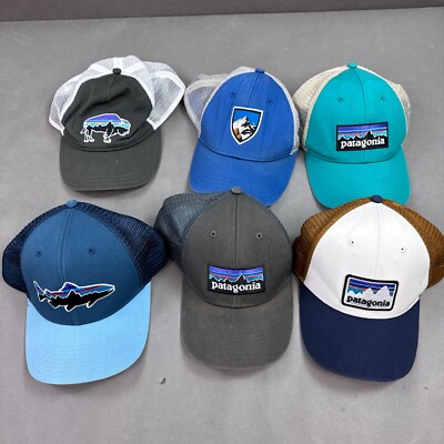 Patagonia Hat Cap Mens Snapback Blue Fitz Roy Bison Kuhl Lot of 6 Bulk ...