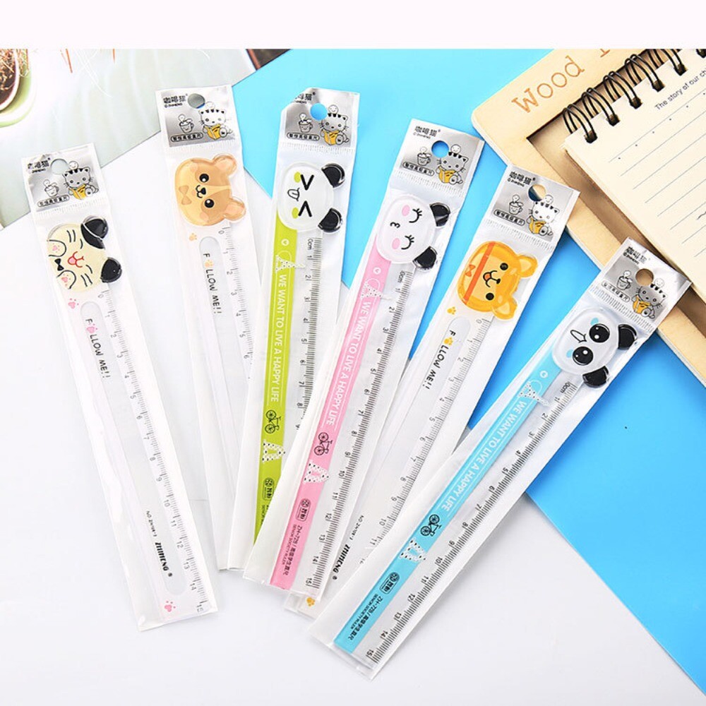 Wear Resistant Panda Straight Ruler Cartoon Animal 15cm Ruler ...
