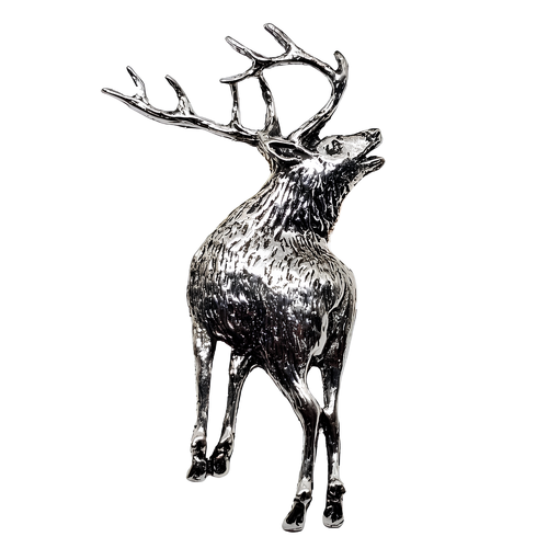 Stag Pin Badge Pewter Bellowing Stag Calling Brooch Emperor Lapel By A ...