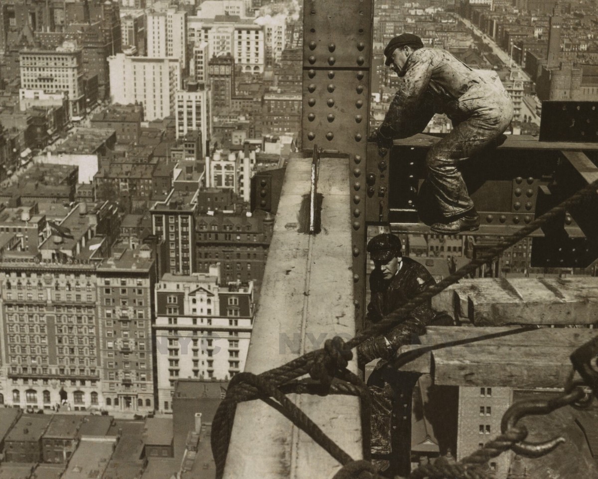 Workers On Skyscraper New York