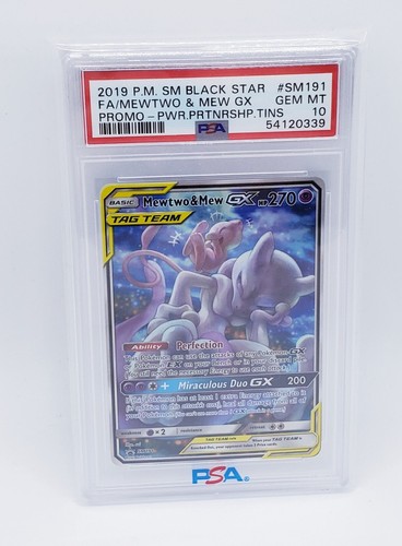 2019 Pokémon S & M Black Star MEWTWO & MEW GX Promo FA SM191 PSA 10 | eBay