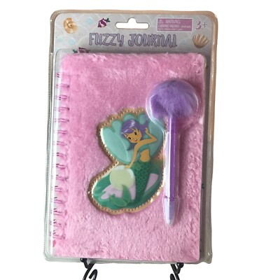 Fuzzy Journal Plush Pen Journal 100 Sheets Pink Journal Purple Pen ...