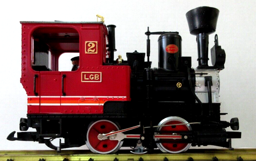LGB 2020 STANZA 0-4-0 STEAM ENGINE DARK RED CAB w/ORANGE & WHITE STRIPS ...