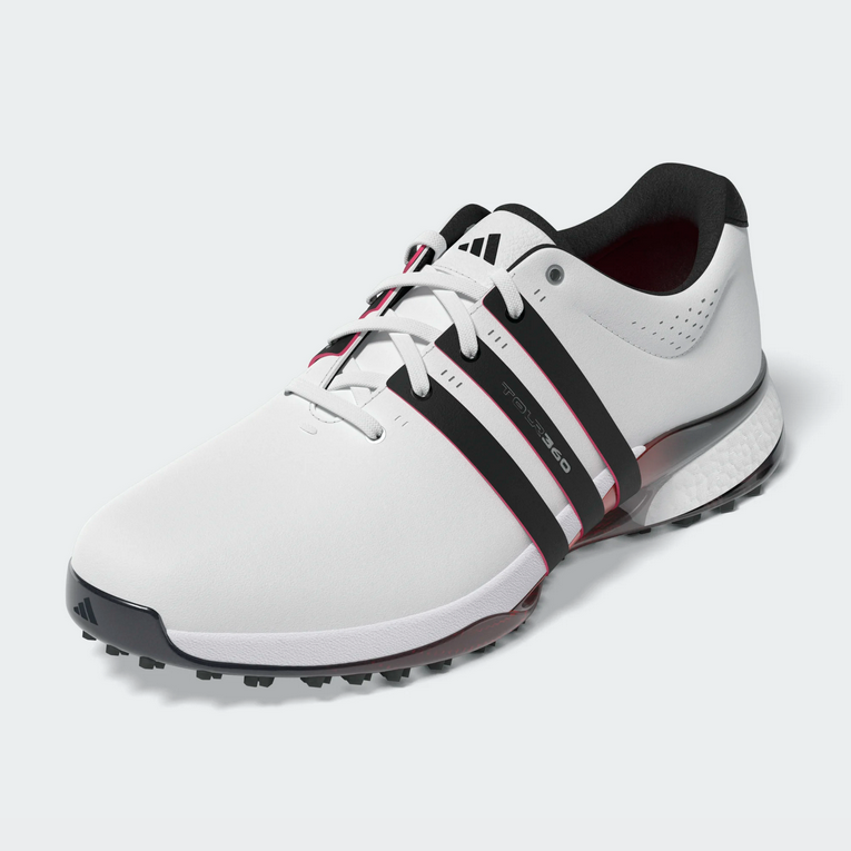 adidas Tour360 25 BOOST Spikeless Golf Shoes White/Black/Lucid Red | eBay