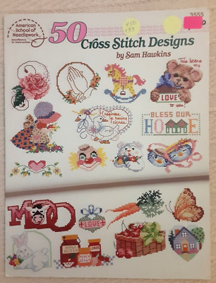 50 CROSS STITCH DESIGNS Cross Stitch Sewing Project Pattern Pamphlet (H ...