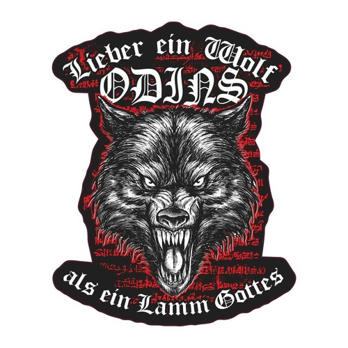 Aufkleber Wetterfest Lieber ein Wolf Odins wikinger germanen nordische ...