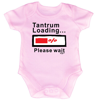 Tantrum Loading Funny Baby Infants Soft Babygrow Gift Newborn Grow ...