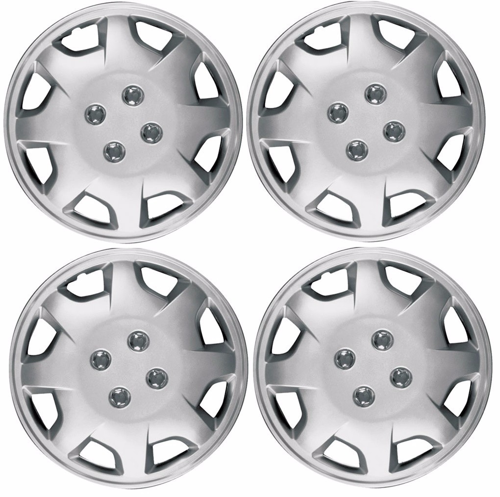 NEW 14" Aftermarket Universal Wheelcover Hubcaps SET of 4 w/ METAL ...