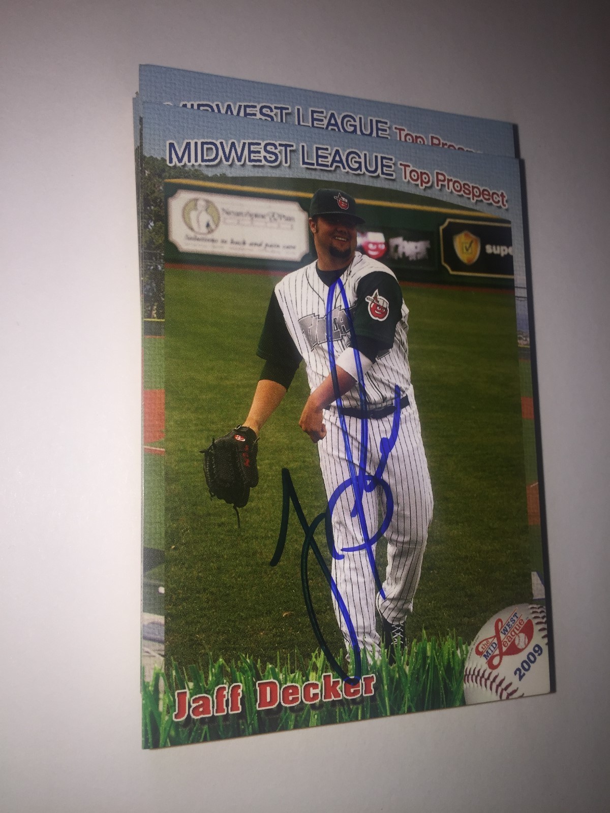 2009 MIDWEST LEAGUE TOP PROSPECTS SET WITH JAFF DECKER AUTOGRAPHED CARD ...