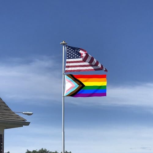Progress Pride Flags 3x5 Outdoor Made in USA- Sewn Stripes Rainbow Flag ...