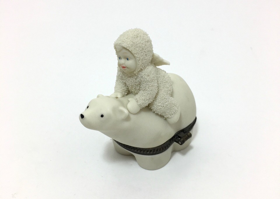 Snow Babies Dept. 56 Bisque Porcelain Polar Express Trinket Box, 3 ...