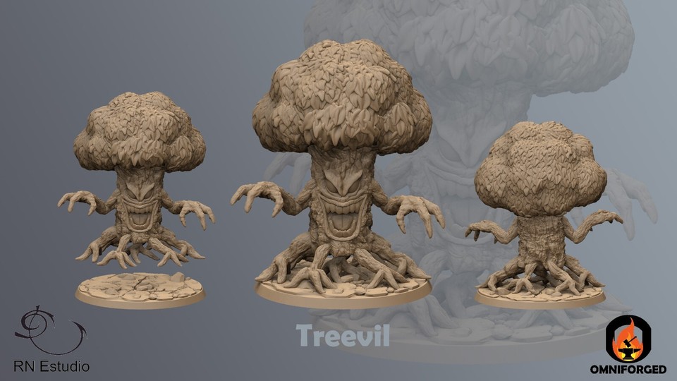Treevil JRPG Fantasy Miniature RN Estudio Tree Monster 28mm 32mm | eBay