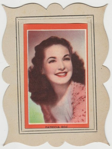 Patricia Roc 1950s Guillen PAPER STOCK Trading Card in Cardboard Frame ...