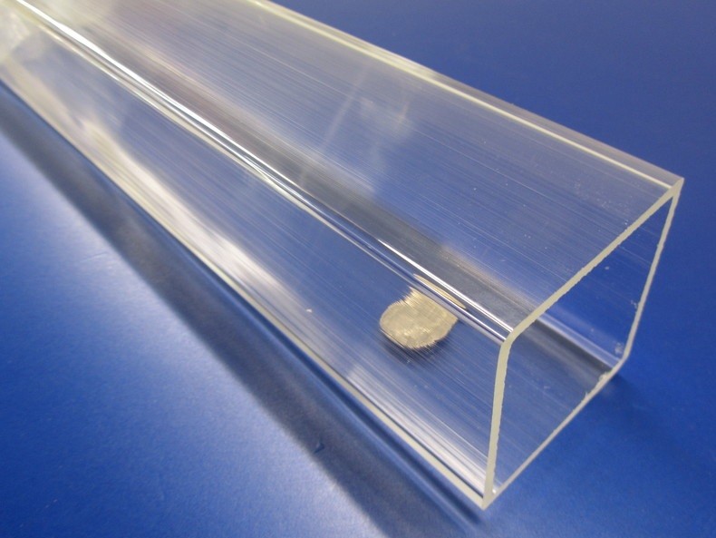Acrylic Square Tube Clear Extruded 2.50" SQ x .125" Wall x 72" Length ...