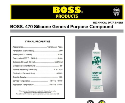 Boss 470 Silicone Lube Light Silicone Compound Good lubricant for ...