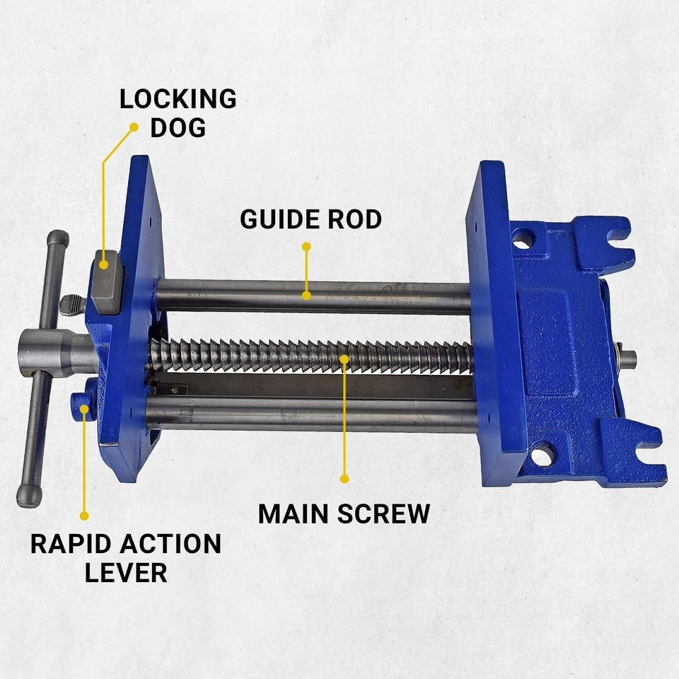 Professional 9-Inch Quick Release Woodworking Vise by Yost - Cast Iron ...