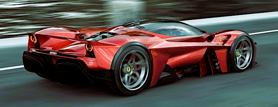 FERRARI Race Car Racing Hypercar Concept Red Custom Built LARGE 1 ...