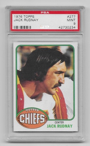 1976 Topps Jack Rudnay Kansas City Chiefs Football Card #277 - Graded 9 ...