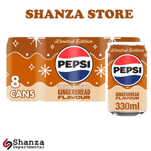 Pepsi Gingerbread Zero Sugar 8x330ml Limited Edition| UK Free And Fast ...