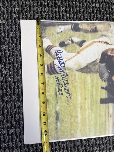 Bobby Mitchell signed 13x17 w HOF 83 Redskins Cleveland Browns ...