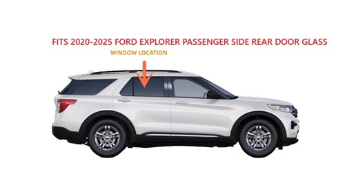 Fits 2020-2025 Ford Explorer Passenger Right Side Rear Door Window Door ...