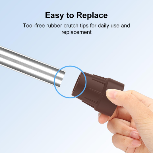 Walking Cane Tips 1" - Heavy Duty 1 Inch Cane Tips of Rubber Tips ...