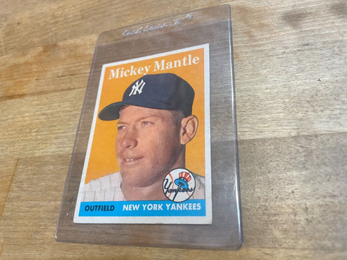 1958 Topps #150 Mickey Mantle Baseball Card Vintage New York Yankees | eBay