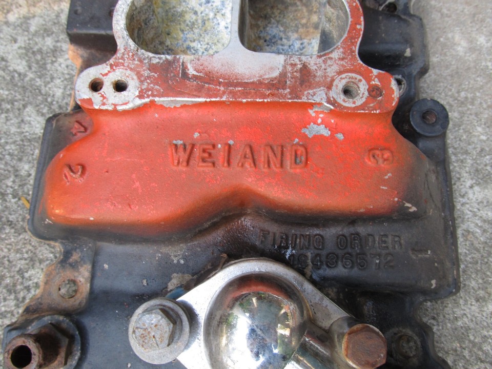 Vintage Weiand Dual Plane SBC Chevy Aluminum Intake Manifold 8004 | eBay