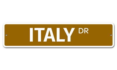 6358 SS Italy 4" x 18" Novelty Street Sign Aluminum | eBay