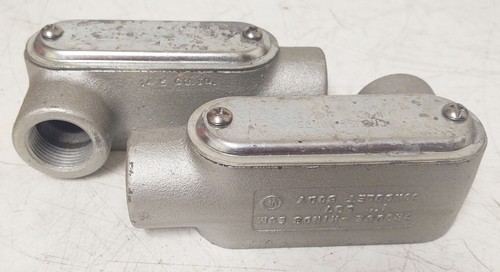 🔥 (2) Eaton Crouse-Hinds L37 1” Form 7 Condulet Conduit Body W/ Covers ...