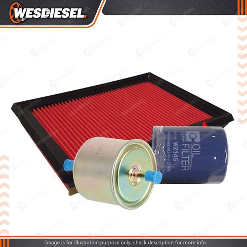 Wesfil Oil Air Fuel Filter Service Kit fits Nissan 300ZX Z32 3.0L V6 12 ...