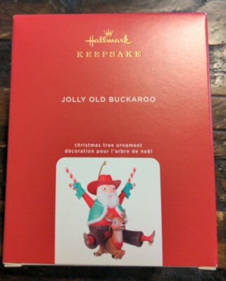 Hallmark Keepsake Ornament 2020 ~ Santa "Jolly Old Buckaroo" Riding on ...