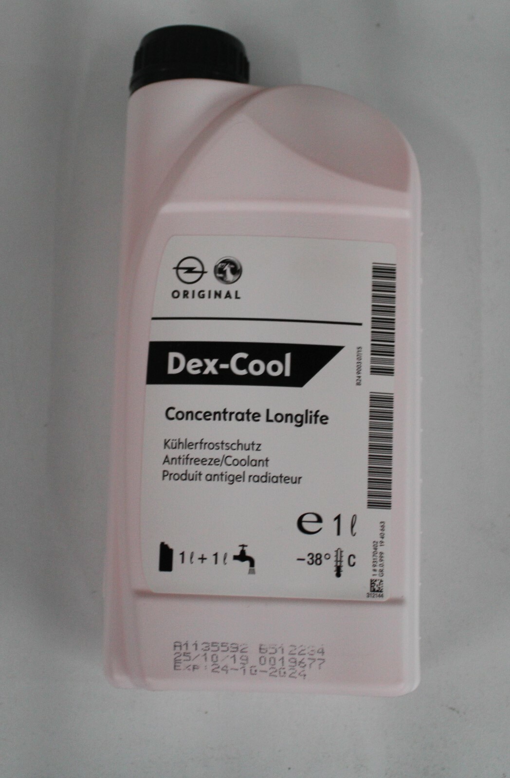 ORIGINAL GM Opel Kühlerfrostschutz Konzentrat LONGLIFE DEX-COOL 1 Liter ...