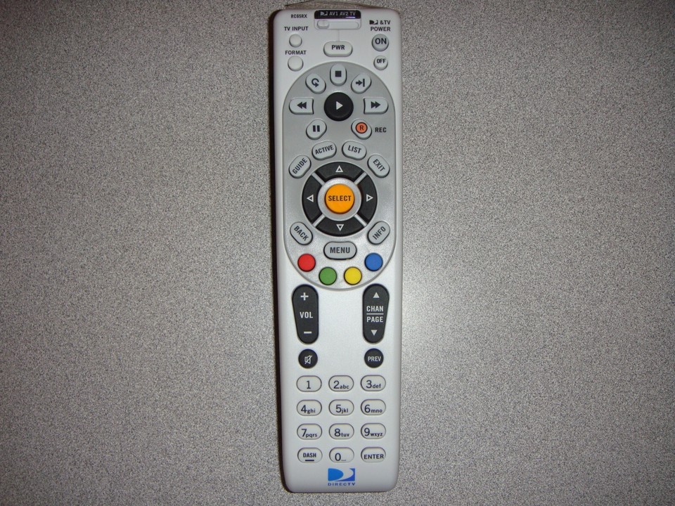 DIRECTV RC66RX / LOT OF 1 IR/RF UNIVERSAL REMOTE CONTROLS / BATTERIES ...