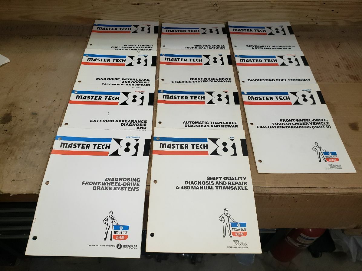 1981 CHRYSLER DODGE MASTER TECH SERVICE TECHNICIAN TRAINING MANUAL | eBay
