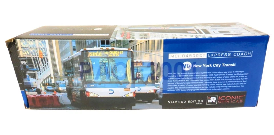 MTA MCI D4500CT SIM22 Eltingville Model Bus NYC Transit Coach Diecast ...