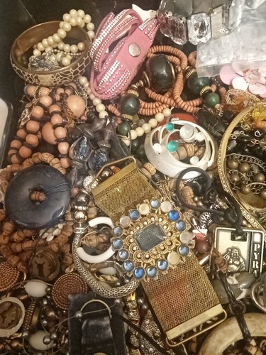 5lb Jewelry Lot Crafters Junk Bead & Findings. Broken Repair Repurpose ...