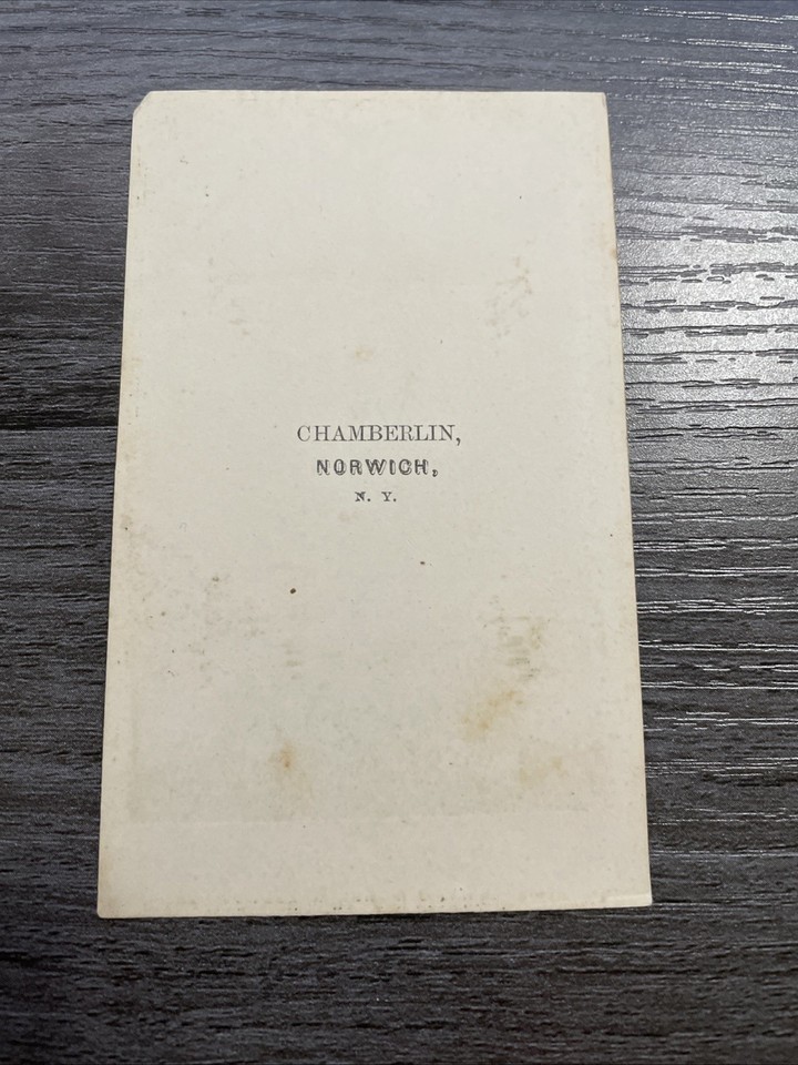 CDV, Photographer Philander V Chamberlin, Norwich New York, Woman's ...