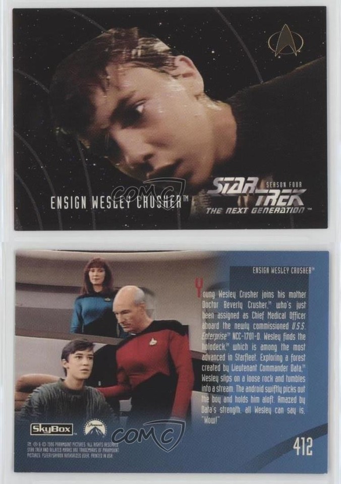 1996 SkyBox Star Trek The Next Generation Season 4 Ensign Wesley ...