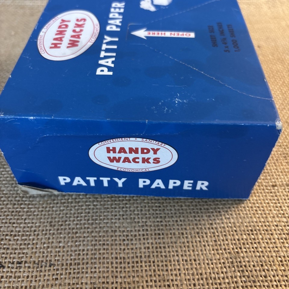 Handy Wacks Waxed Patty Paper Squares for Hamburgers 1000 SHEETS 5x4.75 ...