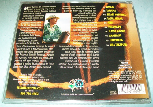 Drum Beats of the Pacific-Rarotonga, Cook Islands by Jon Jonasson (CD ...