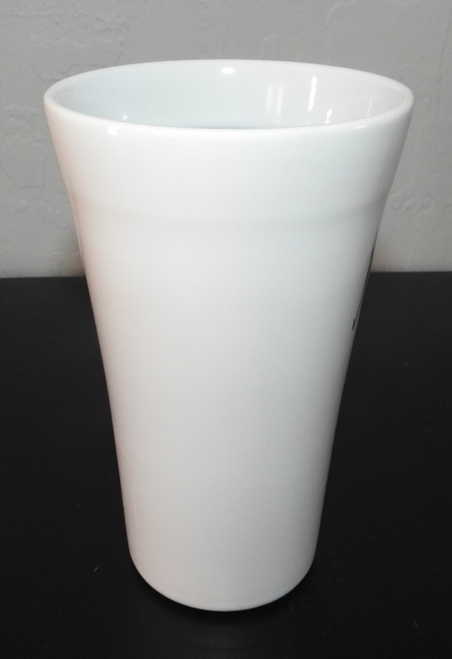 Rare Neiman-Marcus Large Logo Ceramic Mug Tall Cream w/Travel cover ...