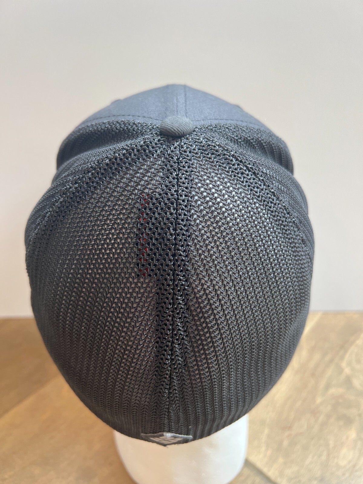 Columbia Forest Tree Flag Hat Mesh FlexFit Fitted Ball Cap Gray Tan ...