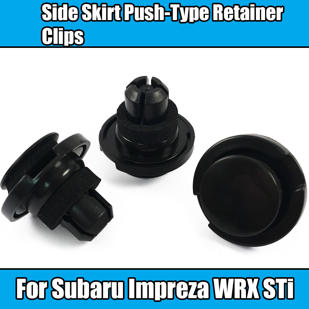 6x Clips For Subaru Impreza Side Skirt Push Type Clips Black Plastic ...