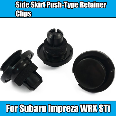 6x Clips For Subaru Impreza Side Skirt Push Type Clips Black Plastic ...