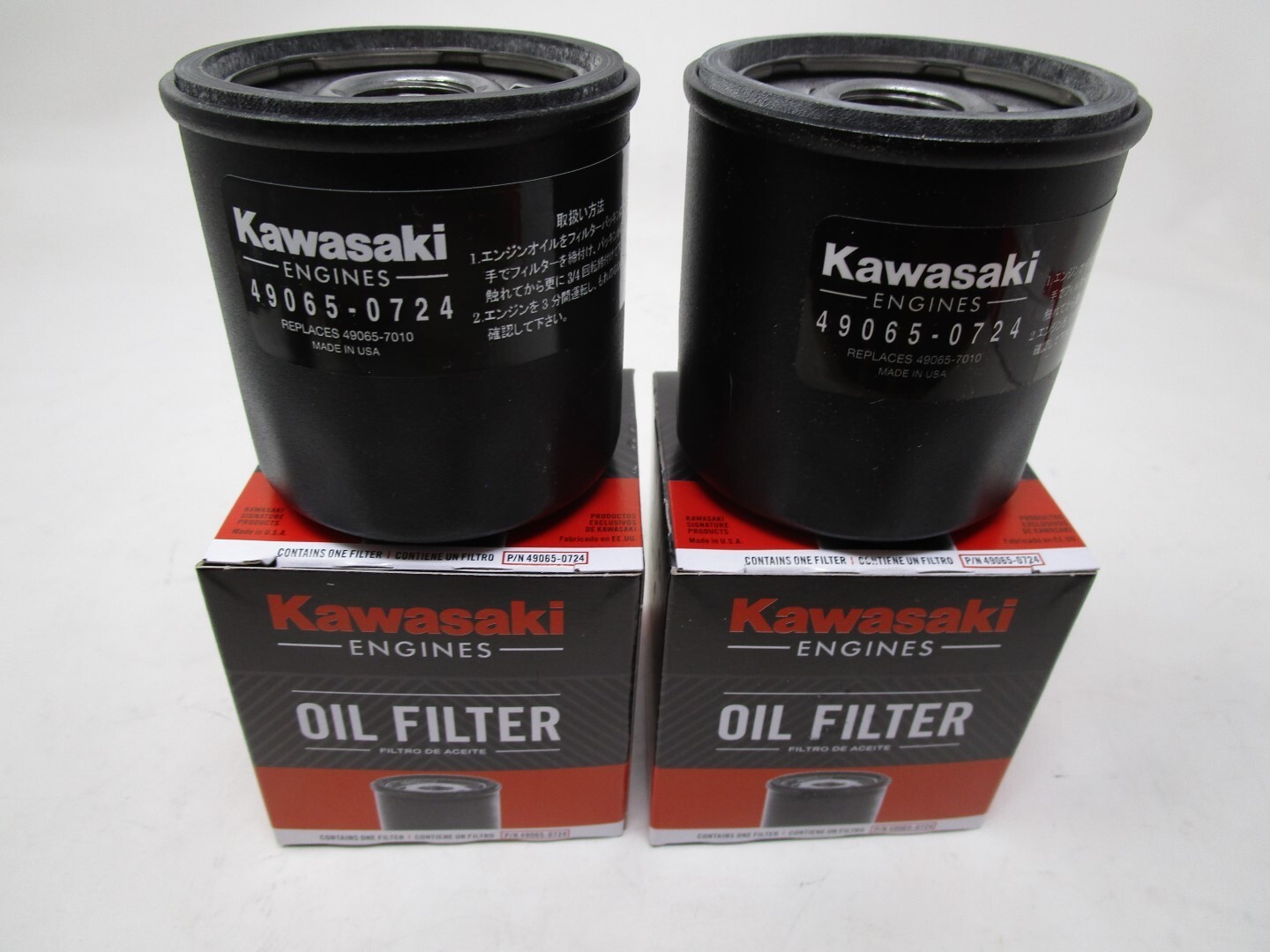 2 Box Genuine Kawasaki 49065-0724 Oil Filter FH381 FH430V FH480V FH500V FH541V | eBay