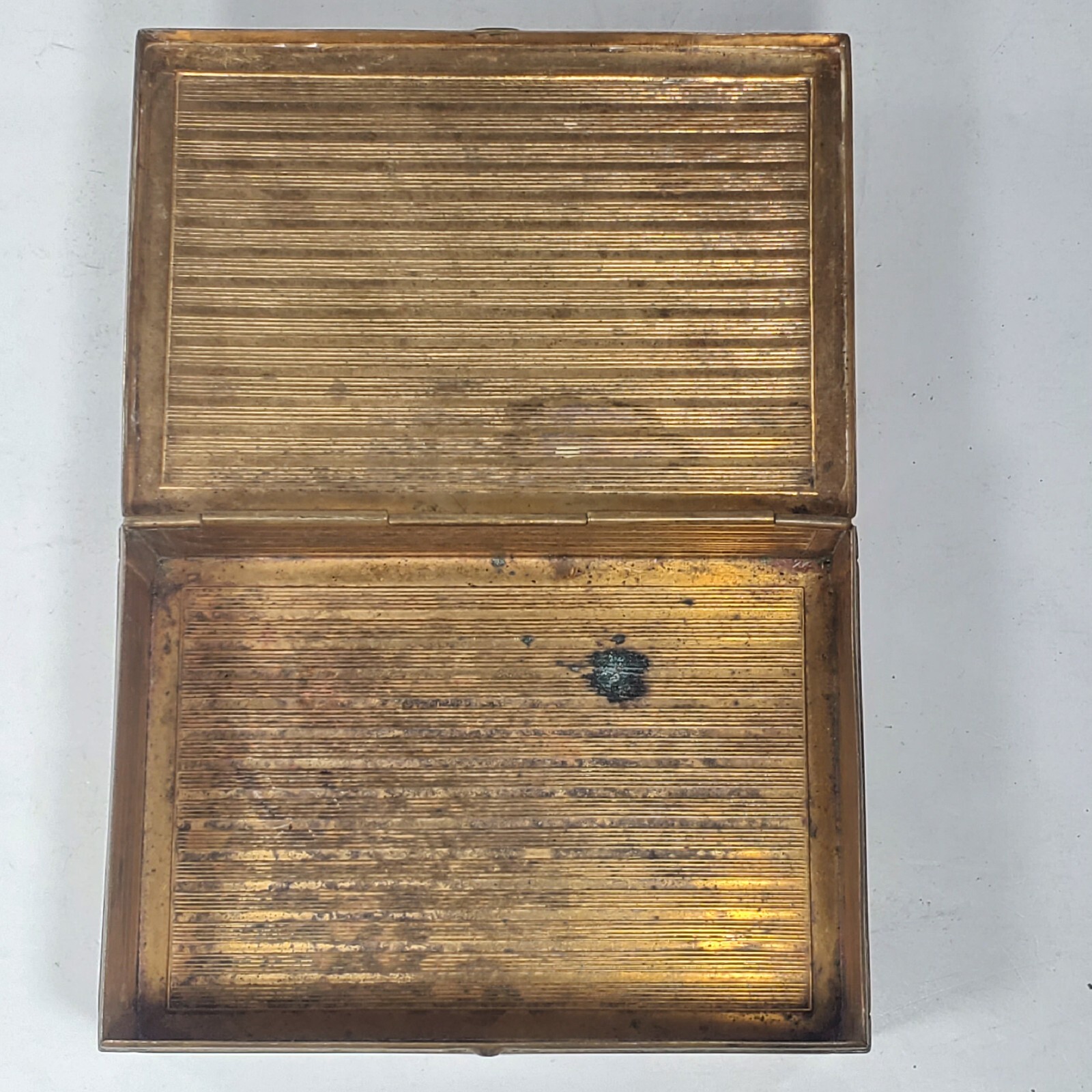 Vintage Early Brass State Express Cigarettes 555 box trinket hinged ...