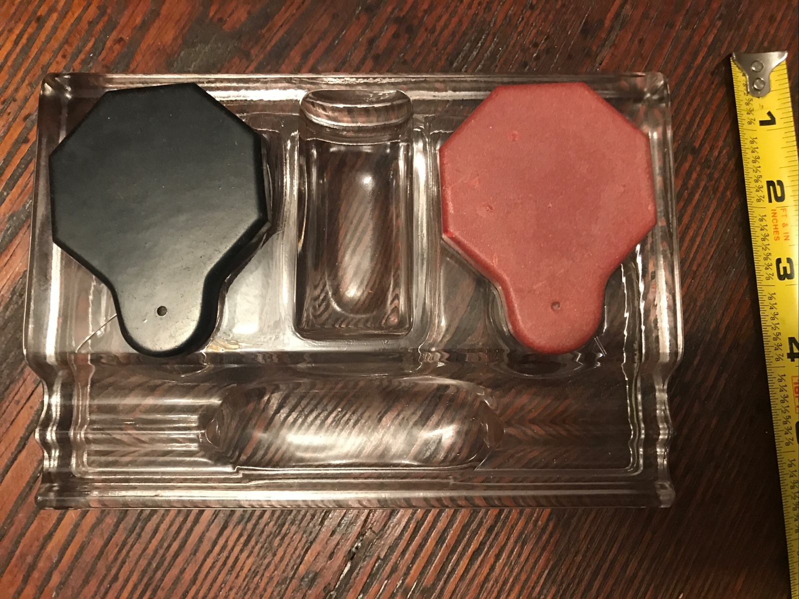 Antique Defiance MFG. Co Glass Double Inkwell with Red and Black ...